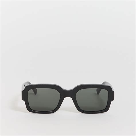 Apollo Black Green Solid Lens Mens Sunglasses Maplestore