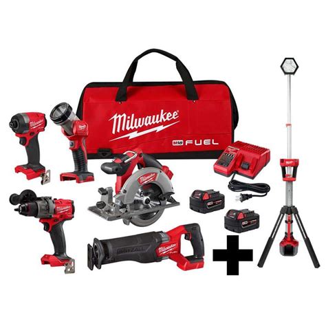 Milwaukee M18 Fuel 18 Volt Lithium Ion Brushless Cordless Combo Kit 5