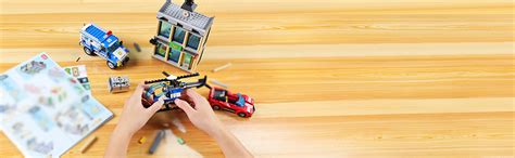 City Police Catch Thief Building Block Set With Cop Car