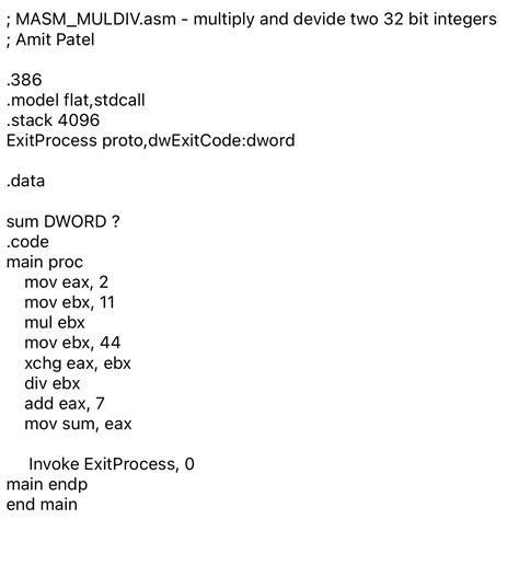 Solved Write An Assembly Program To Evaluate The Result Of