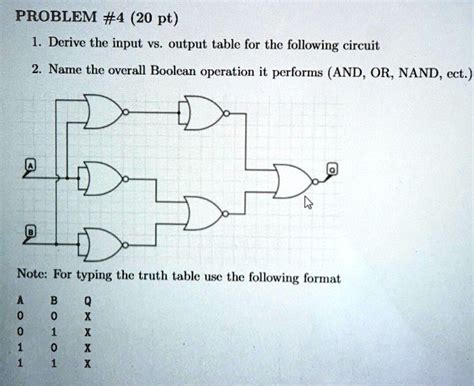 Solved Boolean Algebra Problem 4 20 Pt 1 Derive The Input Vs
