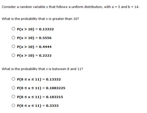 Solved Consider A Random Variable X That Follows A Uniform Chegg
