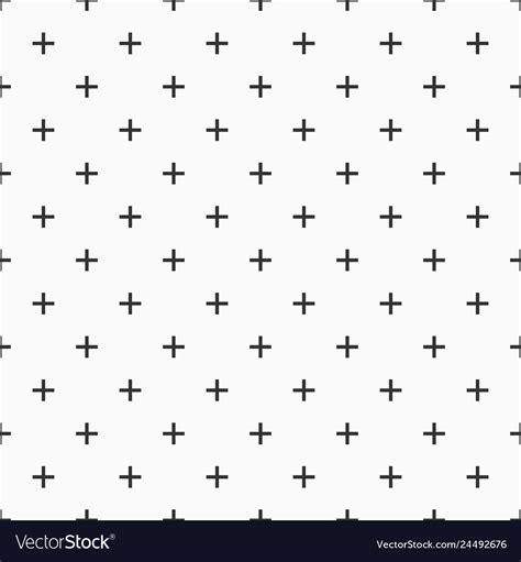 Abstract Seamless Pattern Small Crosses Or Vector Image