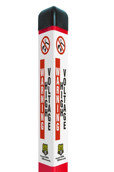 Red Electric Utility Markers Pipemarker