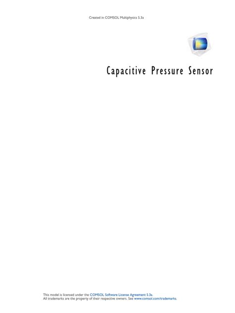 Models Memscapacitive Pressure Sensor Pdf Pdf Thermal Expansion