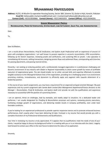 Mr Muhammad Hafeez Uddin Cover Letter Final Doc