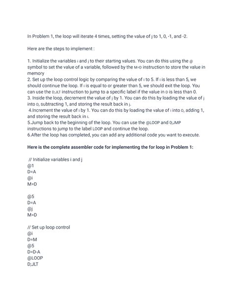 Cs1104 Assignment 7 In Problem 1 The Loop Will Iterate 4 Times Setting The Value Of J To 1