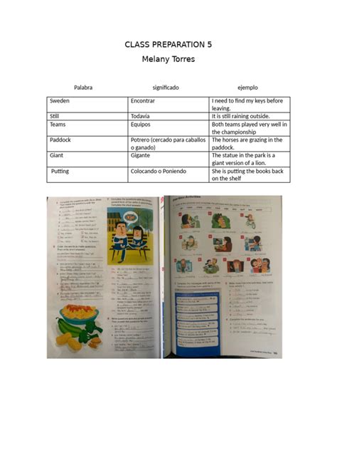 Spanish Vocabulary Class Prep Guide Pdf