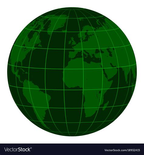 Model Earth Globe Continents And A Coordinate Grid