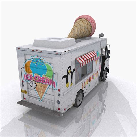 Ice Cream Truck 3d Model 59 3ds Max Obj Free3d