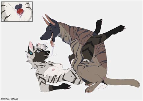 Rule 34 Absurd Res Anthro Daemon Lady Duo Female Feral Heart Hi Res Male Natalya Saliva Tongue