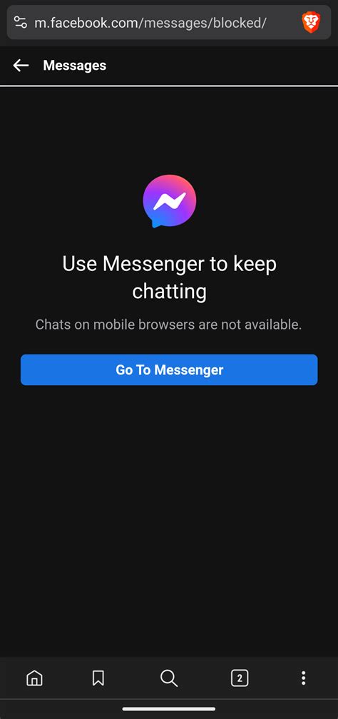 Facebook Mobile Messages Not Working Anymore By Default Android Rbravebrowser