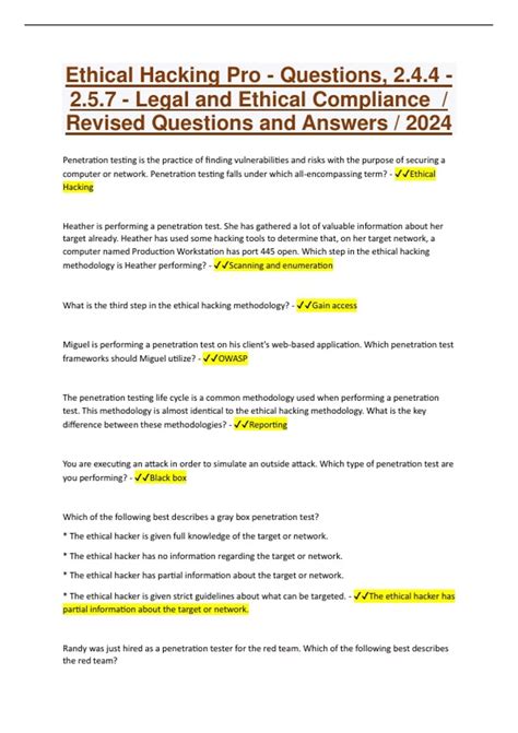 ethical hacking pro questions 2 4 4 2 5 7 legal and ethical
