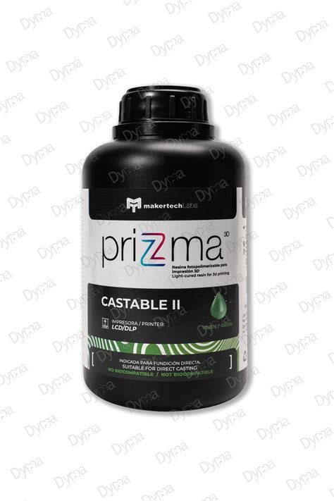 Resina Calcinable Ii Verde Prizma X 250 Ml Dyma
