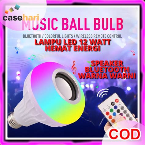 Jual Lampu Led 12 Watt Lampu Hias Kamar Tidur Warna Warni Bohlam Speaker Musik Bluetooth Ruang