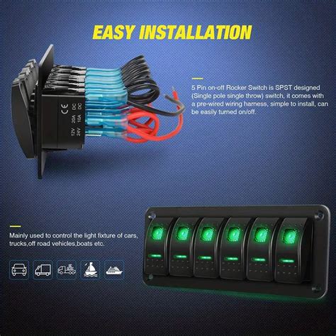 6 Gang Rocker Switch Panel 5pin Toggle Switch Aluminum Temu 6 Gang Rocker Switch Panel 5pin Toggle Switch Aluminum Temu
