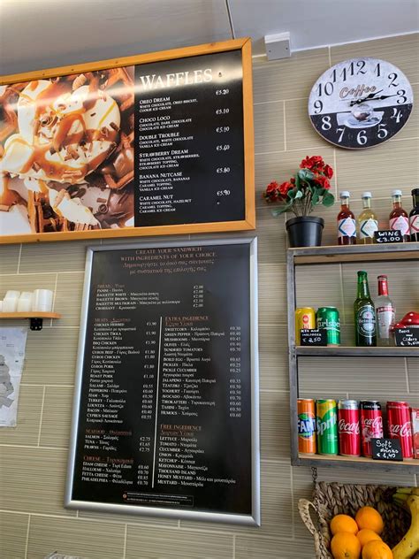 Menu At Paninis Sandwich Cafe Paphos