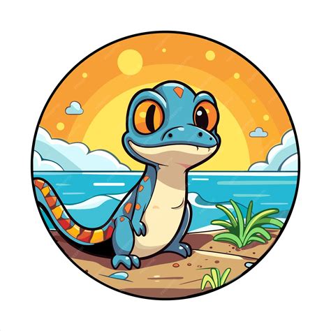 Premium Vector Salamander Cute Funny Cartoon Kawaii Colorful
