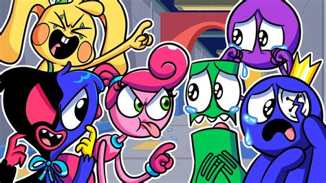 Blue Vs Huggy Wuggy 🎤 Fnf Rainbow Friends Vs Poppy Playtime Animation