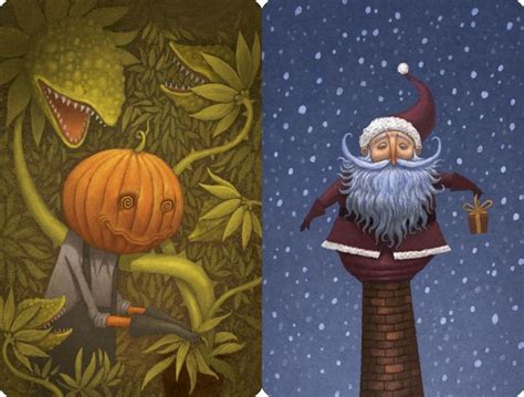 Dixit Pumpkinhead And Santa Promo Cards Board Game Cards