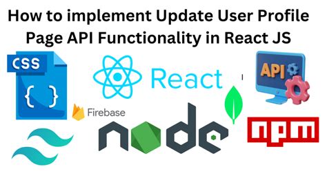 how to create update user profile api and implement in react js