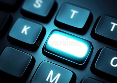 Computer Keyboard Key With Blank Empty Space To Add Letters Text