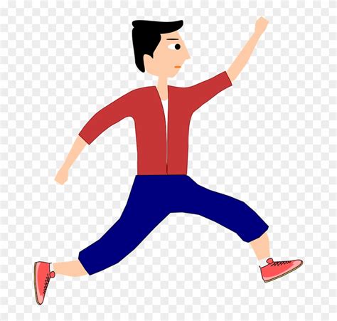 Clipart Image Of Silhouette Figure Of A Woman Leaping In The Air Clip