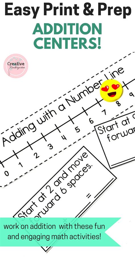 Addition Math Centers Easy Print And Prep Kindergarten Activities