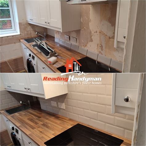 Kitchen Splashback Tiled In Reading