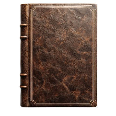 Download Vintage Brown Leather Bound Book Cover With Embossed Spine And