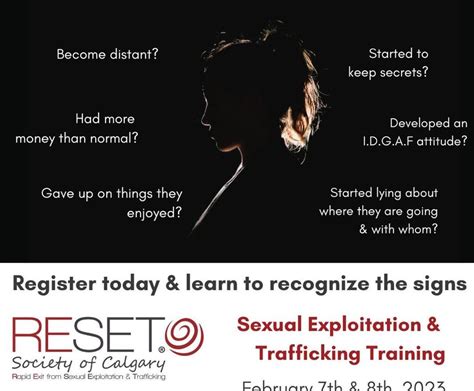Sexual Exploitation And Trafficking Training Reset