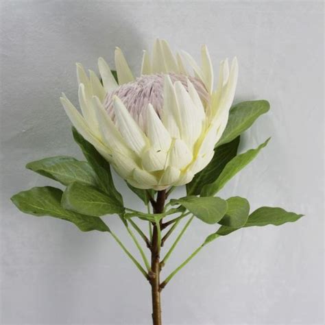 Fantastic Protea Fake Flower Flocked Spruce Christmas Tree