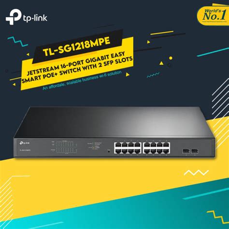 Tp Link Tl Sg1218mpe 18 Port Gigabit Easy Smart Switch With 16 Port Poe Jetstream Switch