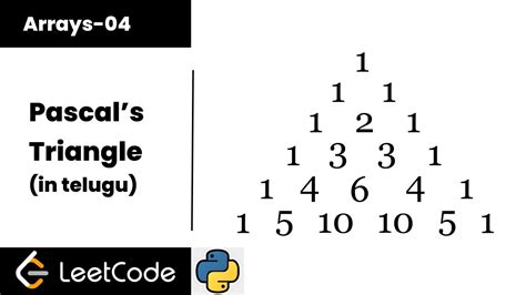 Pascals Triangle Leetcode Solution Explained Youtube