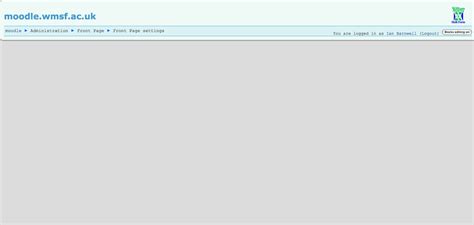 moodle site admin pages not loading ﻿ virtual learning platforms
