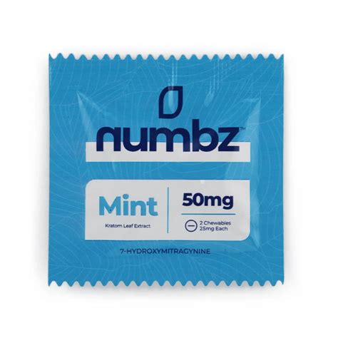 Buy Numbz 7 Hydroxy Kratom Leaf Extract Chewable Tablets Mint 25mg