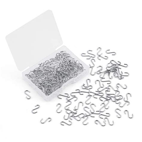S Hooks Small S Hooks，mini S Hooks， 100 Pack Stainless S Shaped Hooks