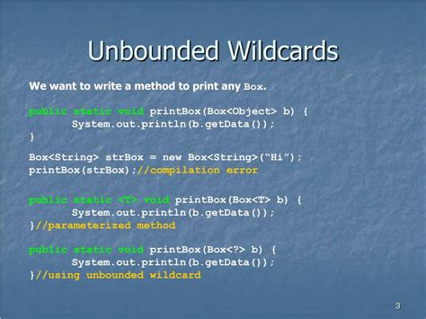 Ppt Java Generics Wildcards Powerpoint Presentation Free Download Id2750928