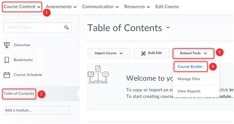 Developing Your Course With The Course Builder Tool Rrc Polytech Learning Technologies