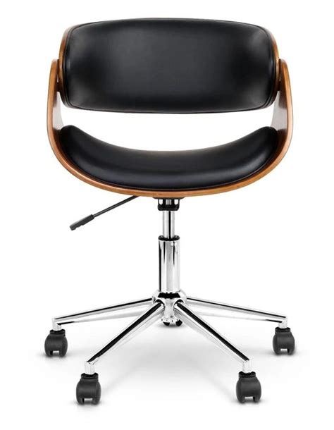 Artiss Wooden And Pu Leather Office Desk Chair Myer
