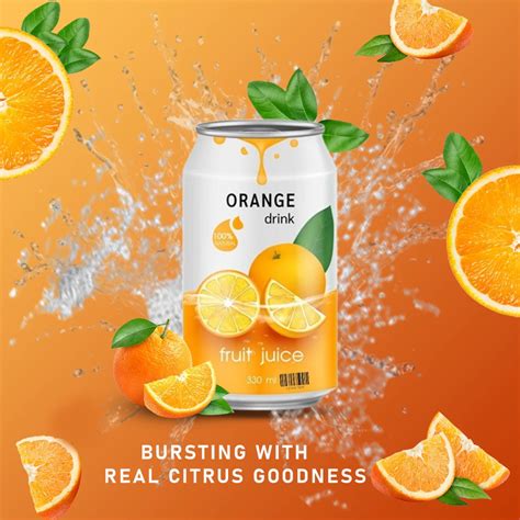 Orange Juice Can Poster Design Behance