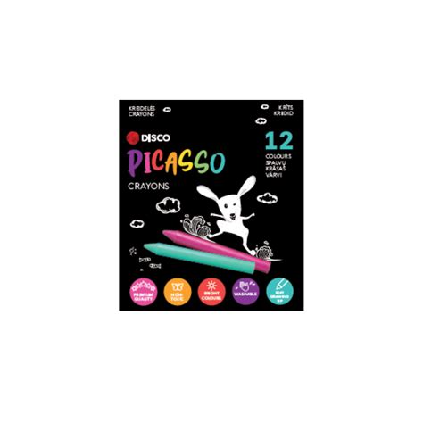 Kreidelės Disco Picasso 12 Vnt