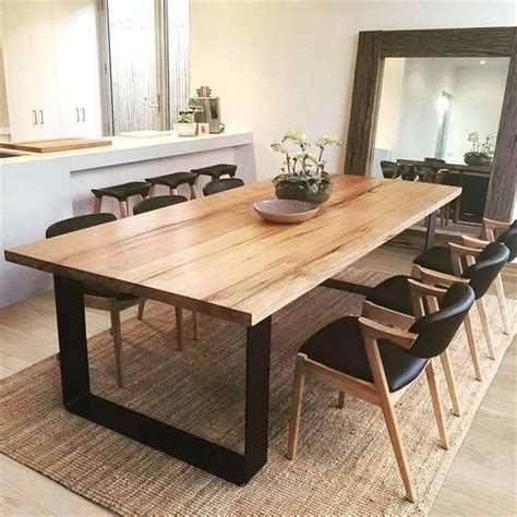 Diseño De Sala Comedor Con Mesa De Madera Y Hierro Edge Dining Table