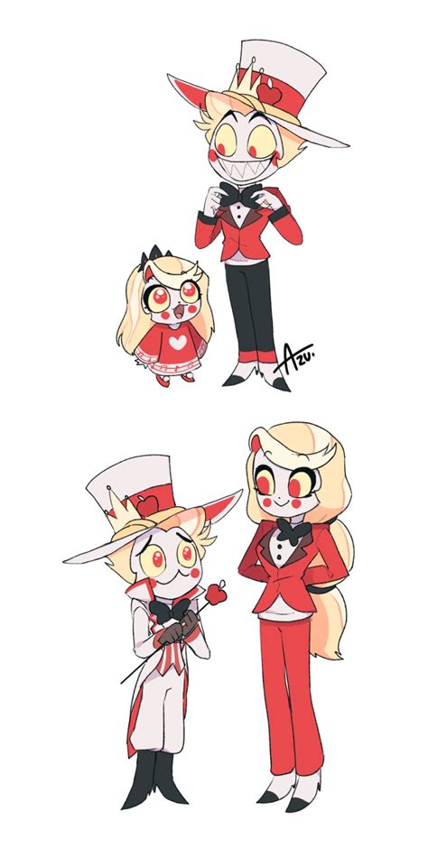 Charlie Morningstar And Lucifer Morningstar Hazbin Hotel Drawn By Azu