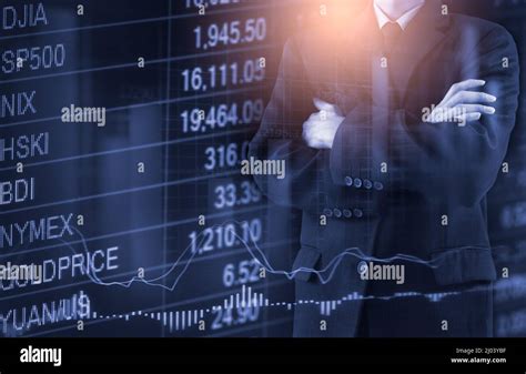 Stock Market Or Forex Trading Graph And Candlestick Chart Suitable For