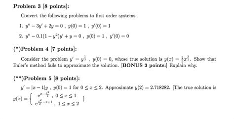 solved problem 3 [8 points convert the following problems