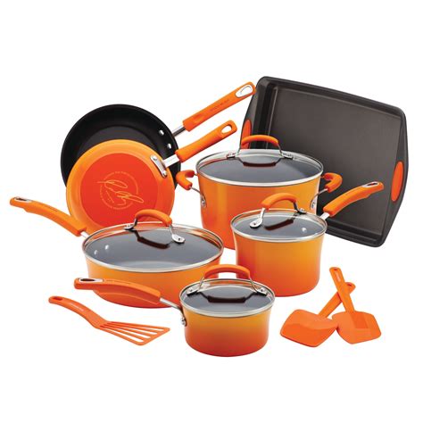 Rachael Ray 10 Piece Nonstick Kitchen Cookware Set Brights Classic