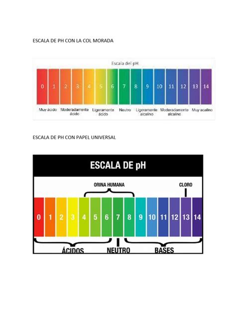 Escala De Ph Con La Col Morada 10 Pdf