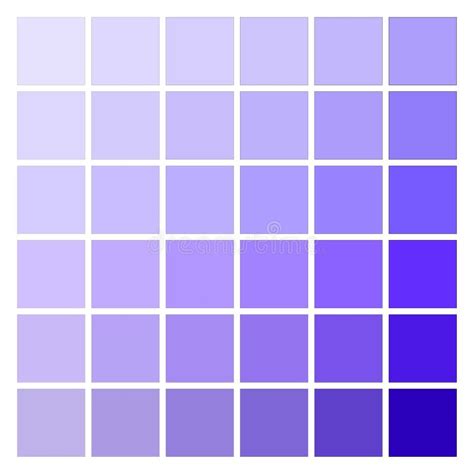 Gradient Shades Of Purple Color Palette Vector Illustration Eps 10
