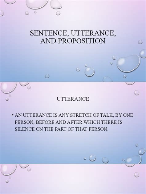 Sentence Utterance And Proposition Pdf